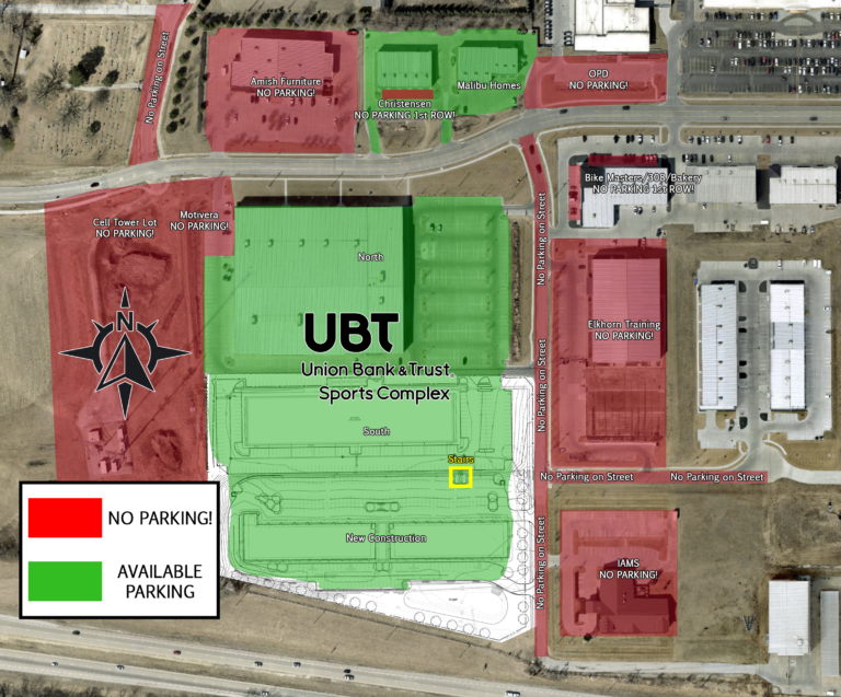 Parking Map - UBT Sports Complex